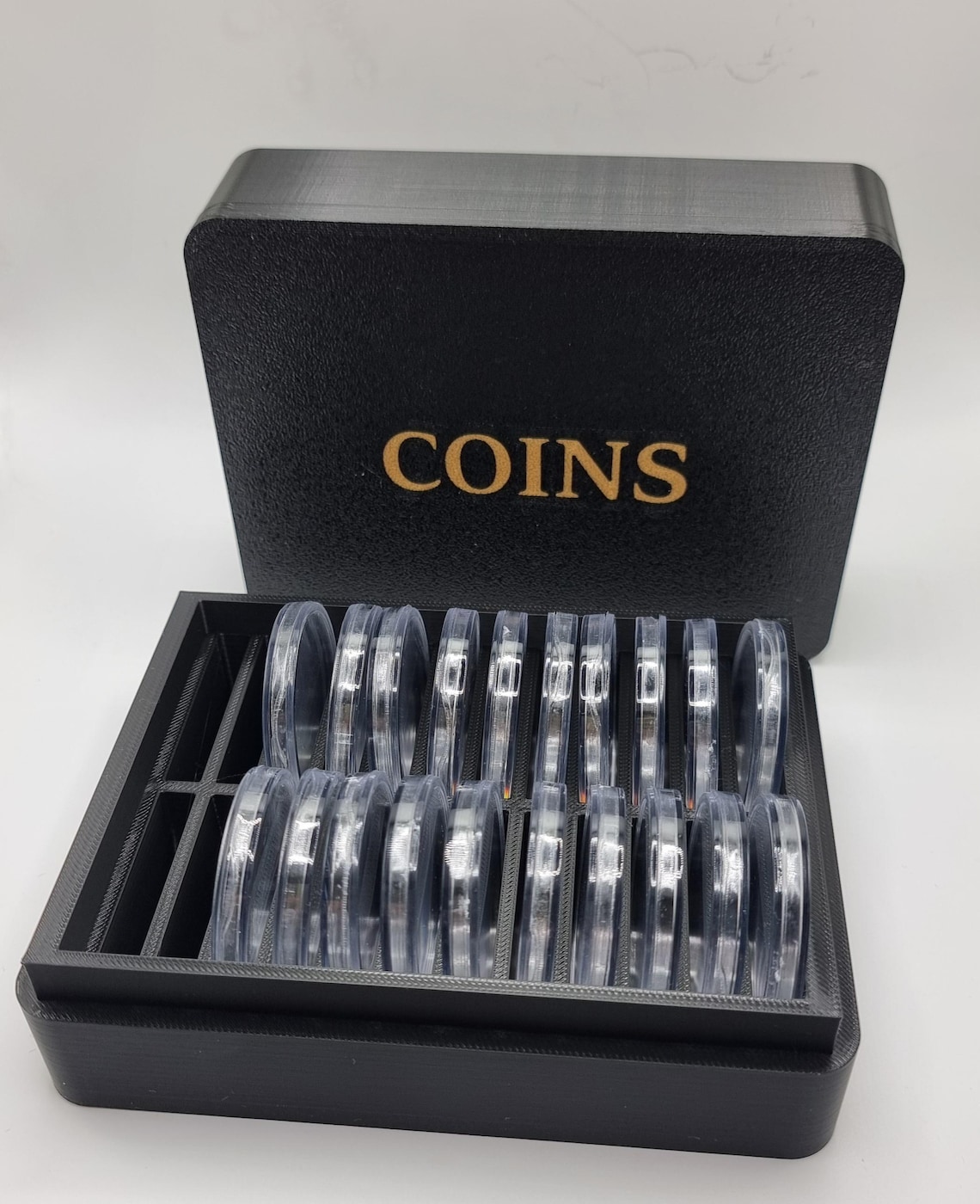Storage Box for Coins, 40mm Coin Capsule - Strong - Holds 24 ...