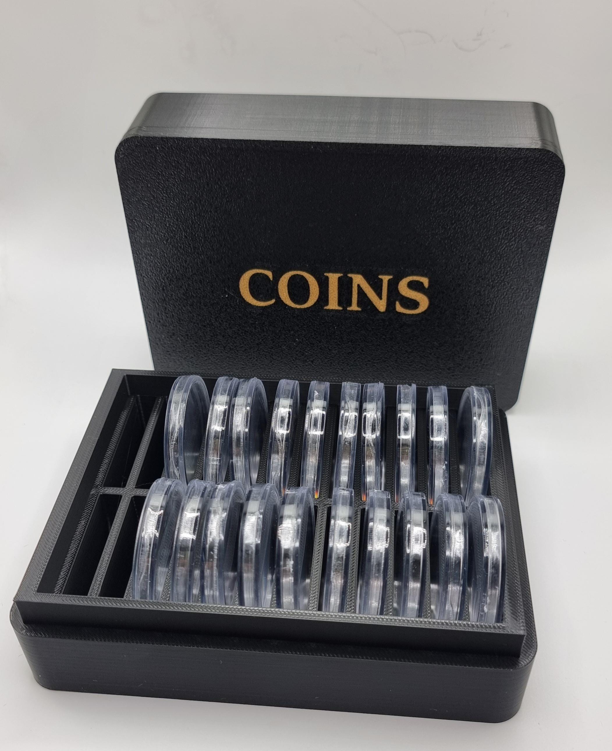 Storage Box for Coins, 40mm Coin Capsule - Strong - Holds 24 ...