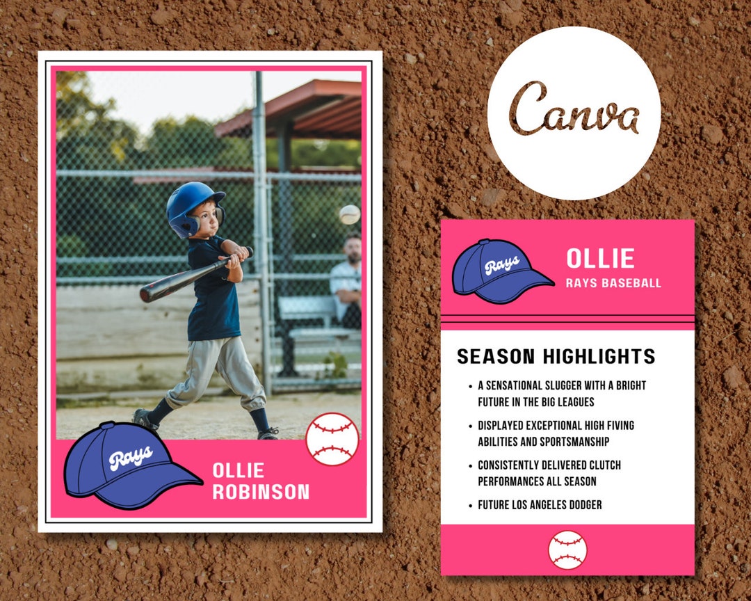 1980s-style Ballcap Customizable Baseball Trading Card Yellow and Red ...