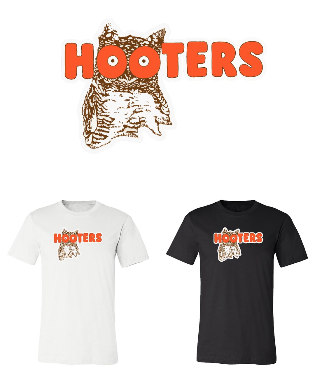 Hooters Main Logo T Shirt Youth M Adult 6XL Fast Ship - Etsy