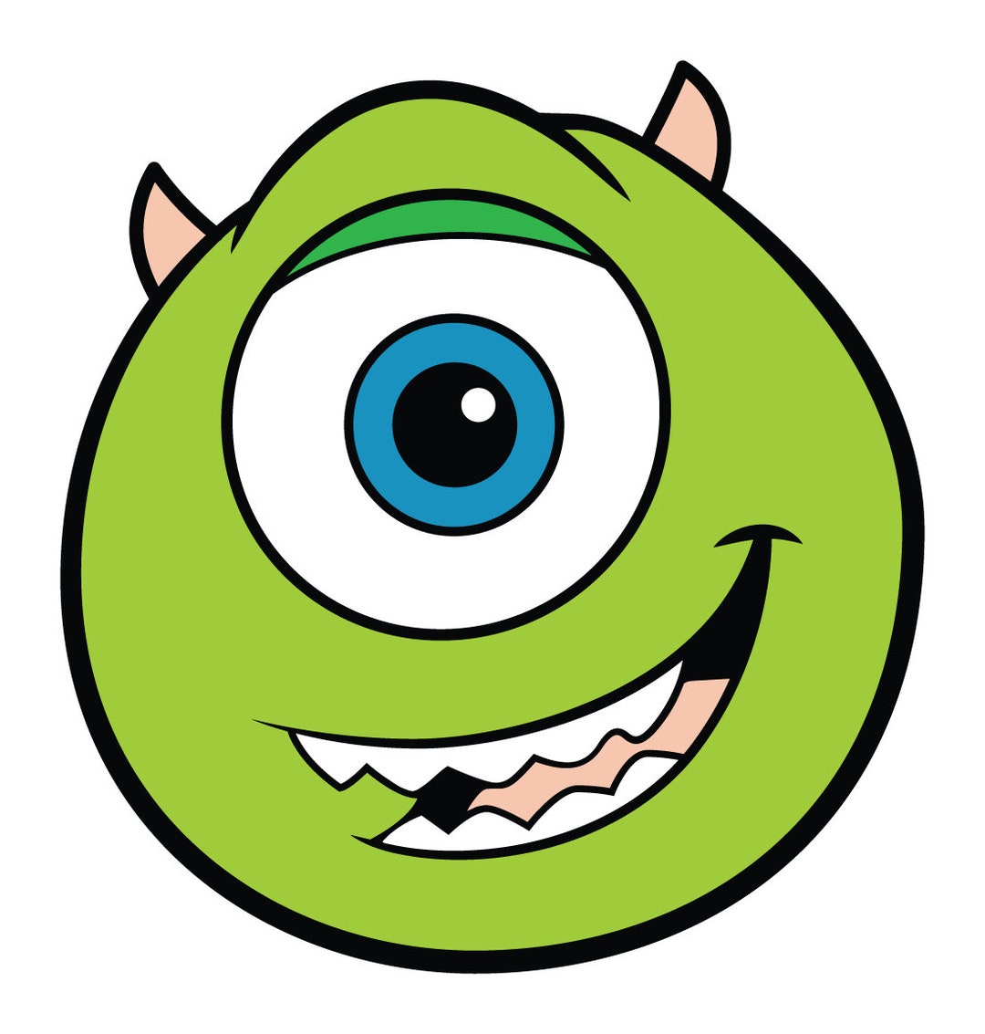 Monsters Inc Mike Wazowski Head Logo Vinyl Decal / Sticker 10 - Etsy