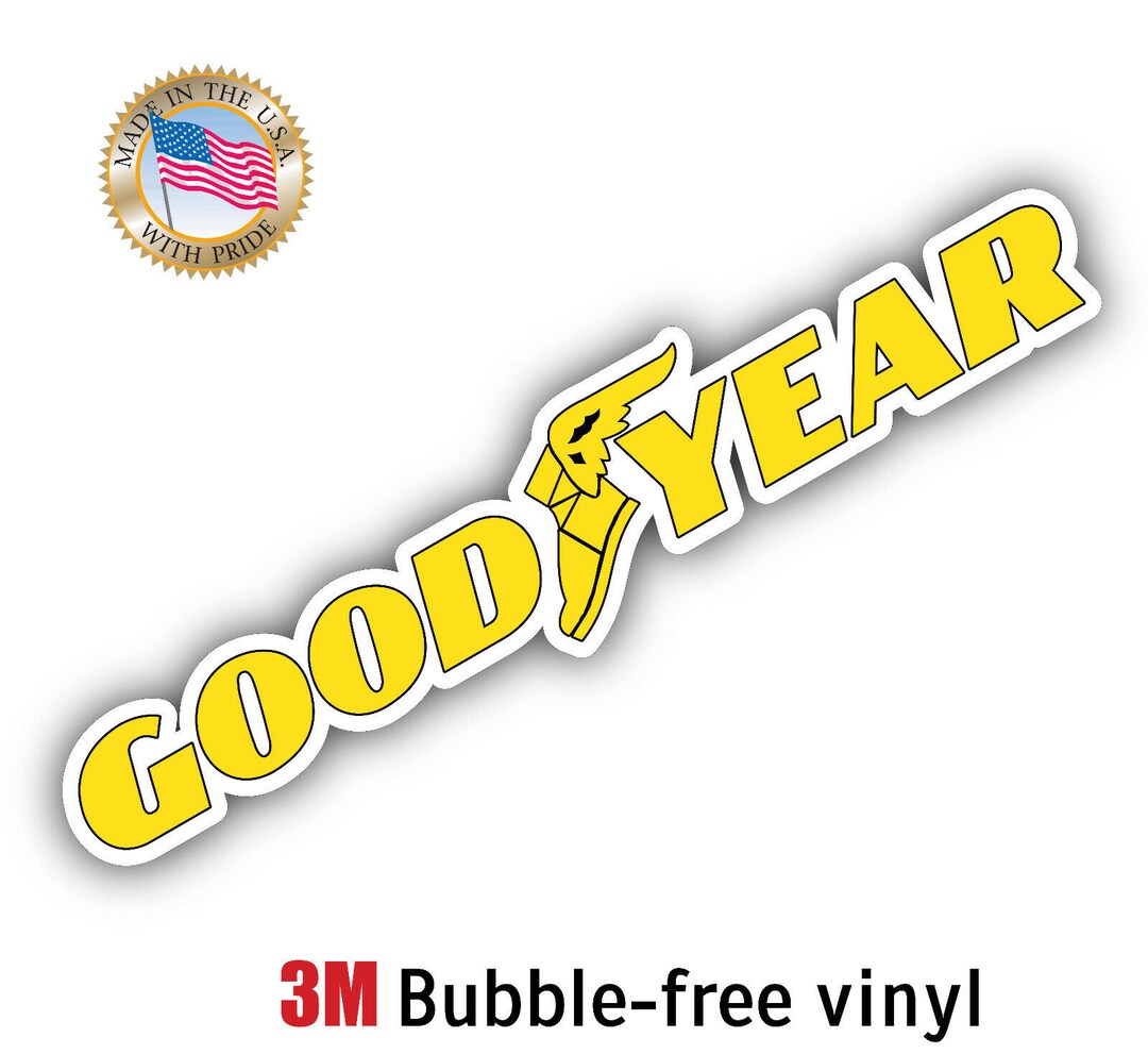 Goodyear Tires Yellow Main Logo Decal / Sticker 10 Sizes FREE Shipping ...