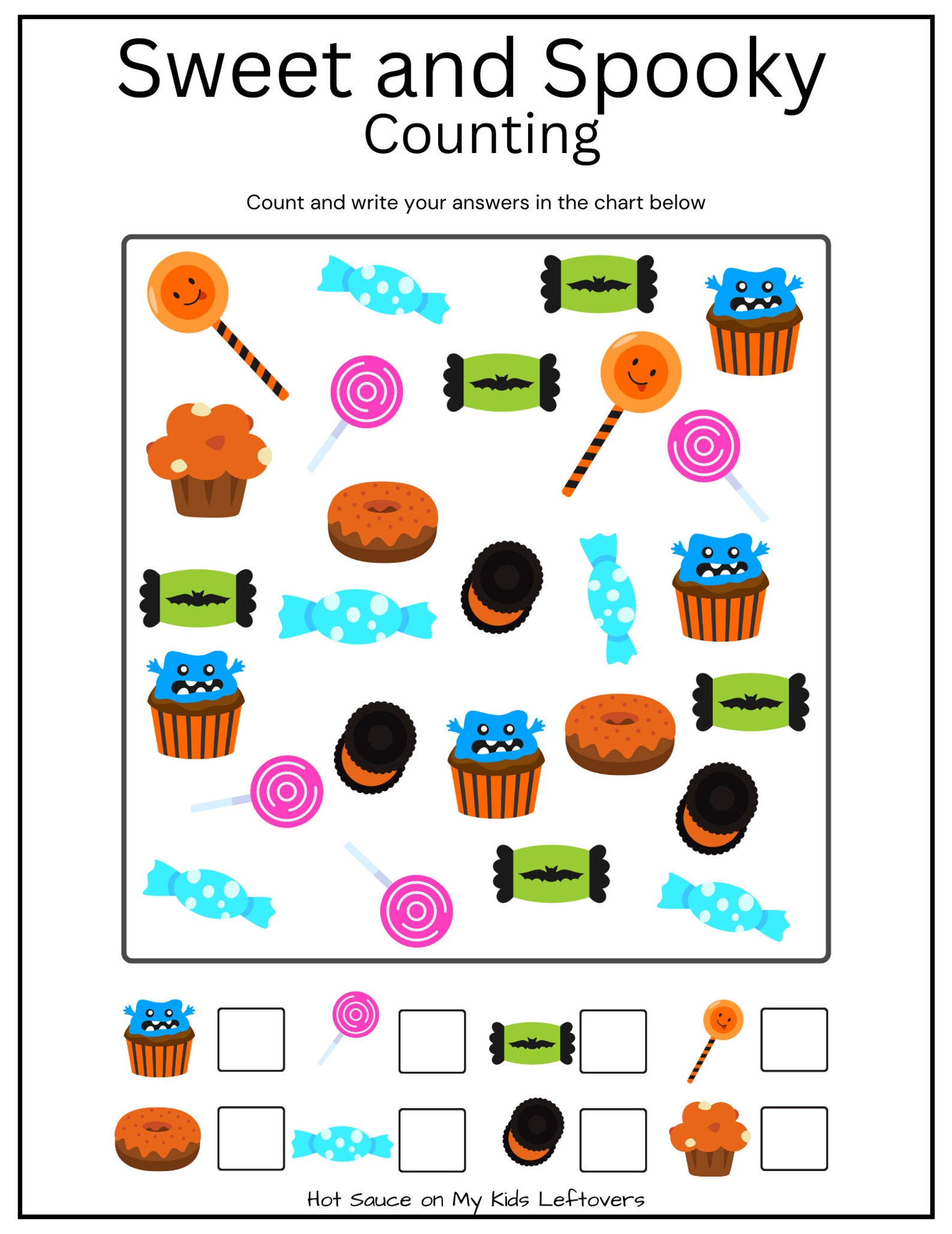 Sweet and Spooky Halloween Math Activity Printable Worksheets ...