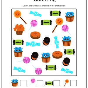 Sweet and Spooky Halloween Math Activity Printable Worksheets ...