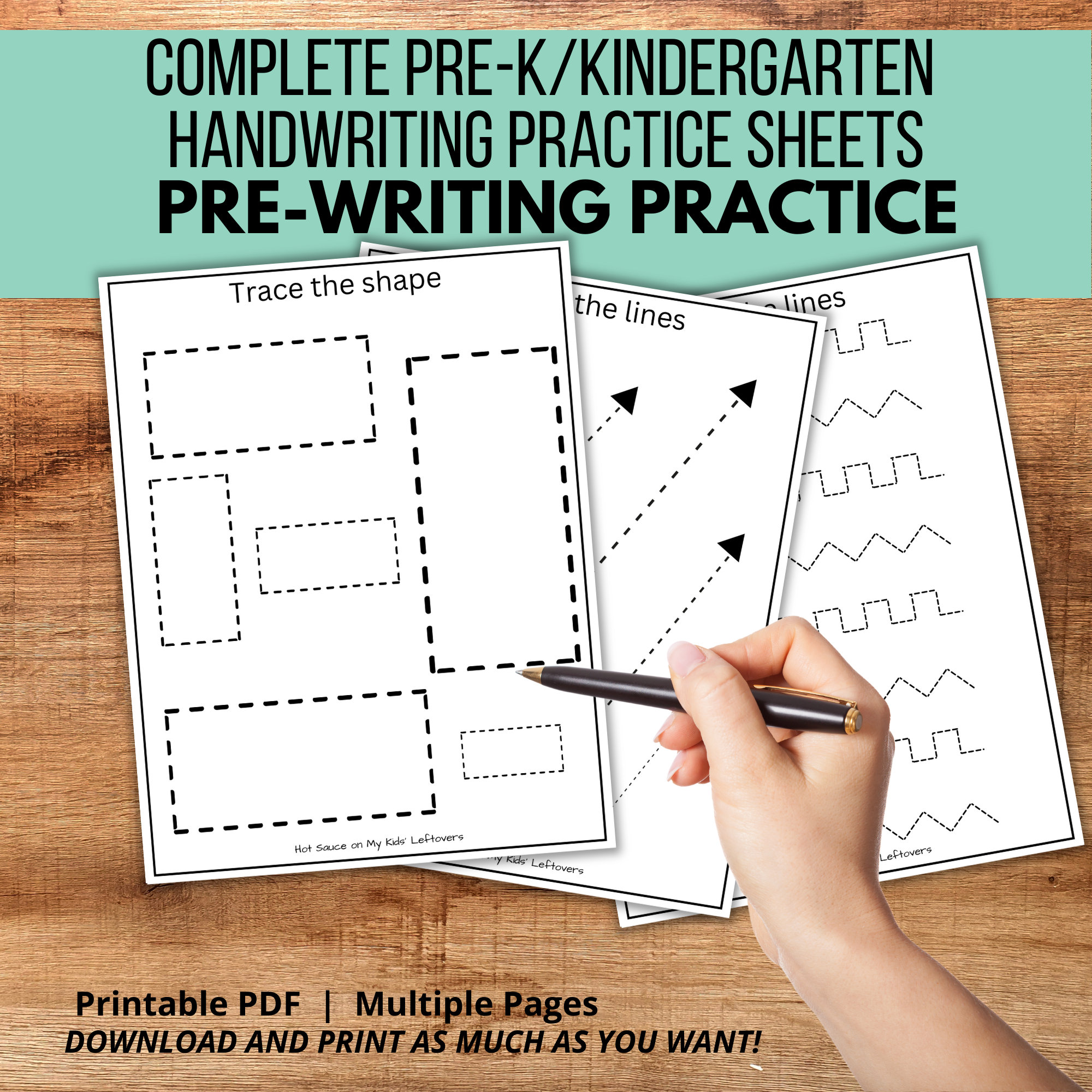 200 Printable Letter Number and Sight Word Tracing Worksheets ...