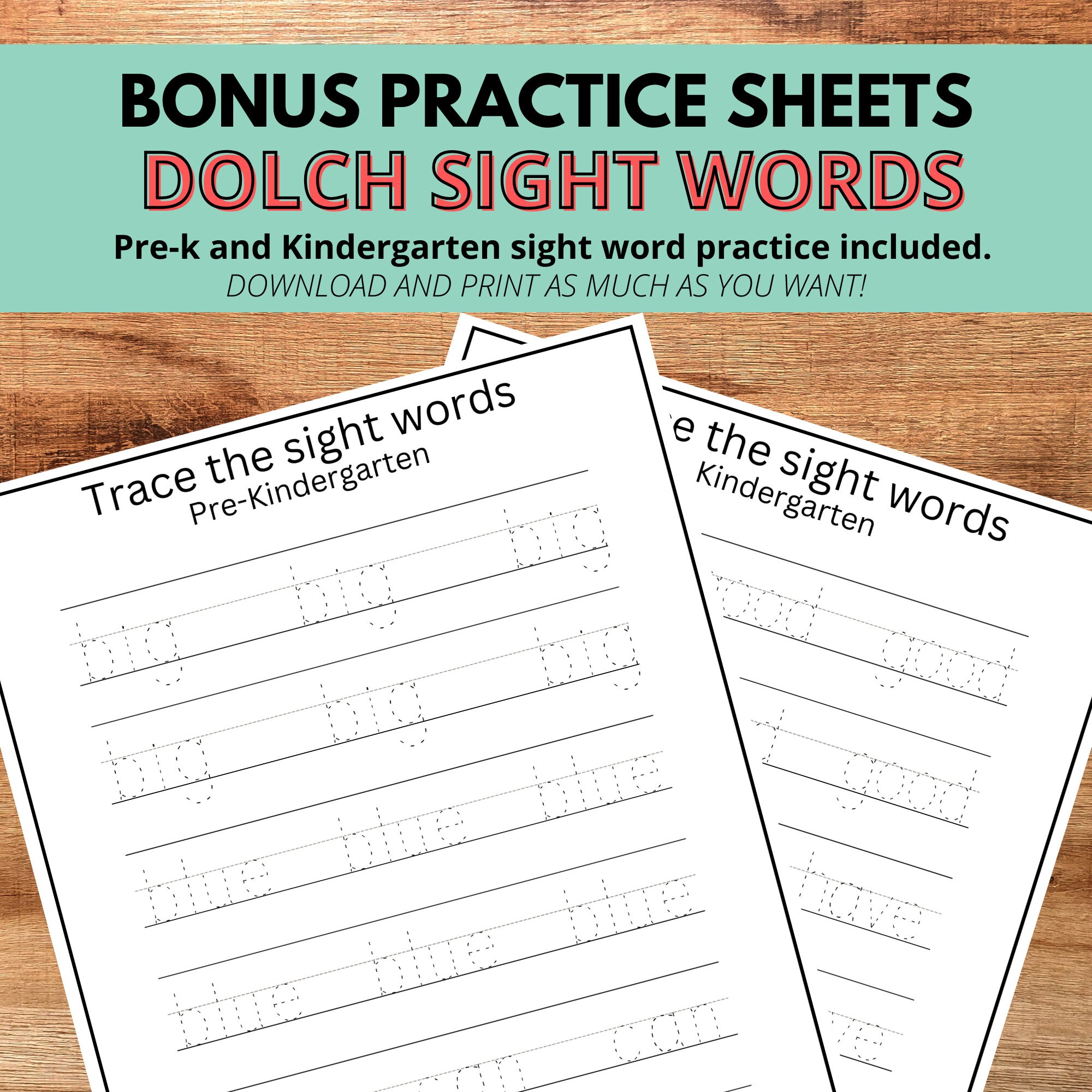 200 Printable Letter Number and Sight Word Tracing Worksheets ...
