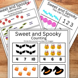 Sweet and Spooky Halloween Math Activity Printable Worksheets ...
