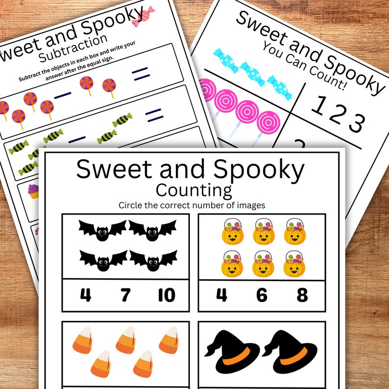 Sweet and Spooky Halloween Math Activity Printable Worksheets ...