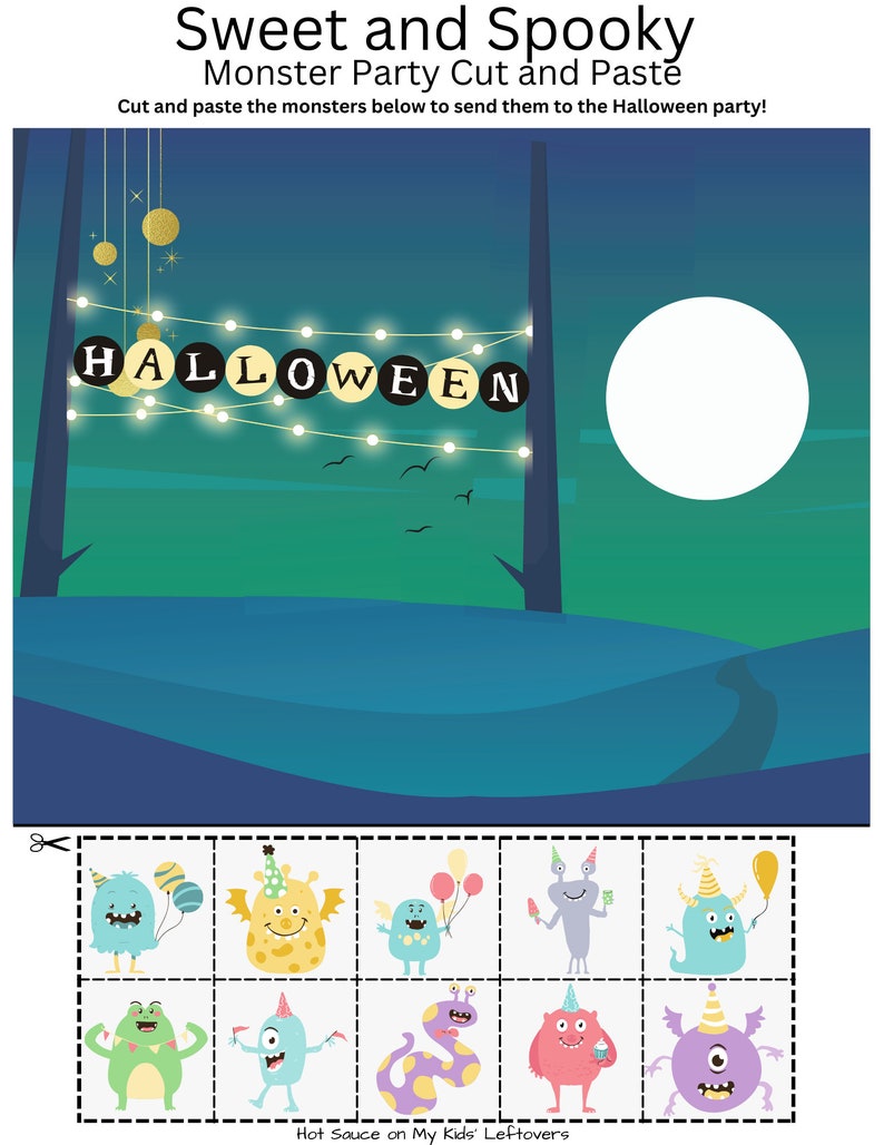 Sweet and Spooky Halloween Cut-and-paste Printable Worksheets ...