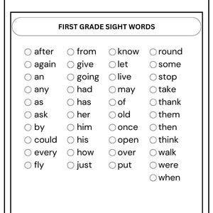First Grade Sight Word Tracing Printable Worksheets / Tracing ...