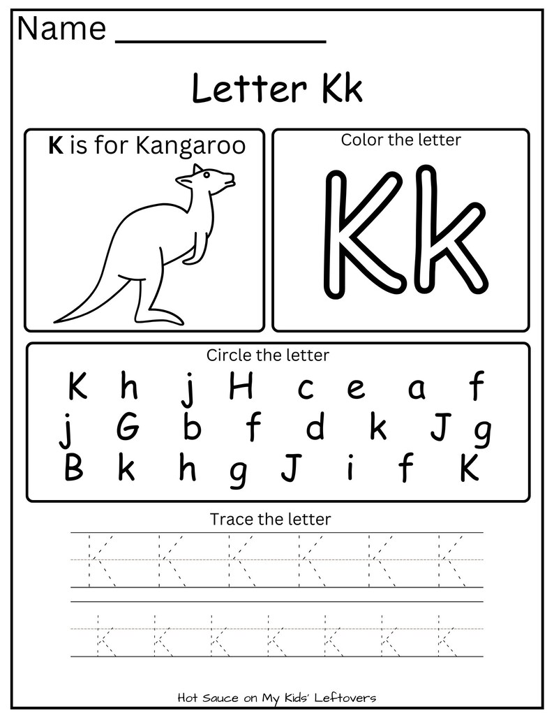 130 Printable Alphabet Letter Tracing Worksheets / Preschool and ...