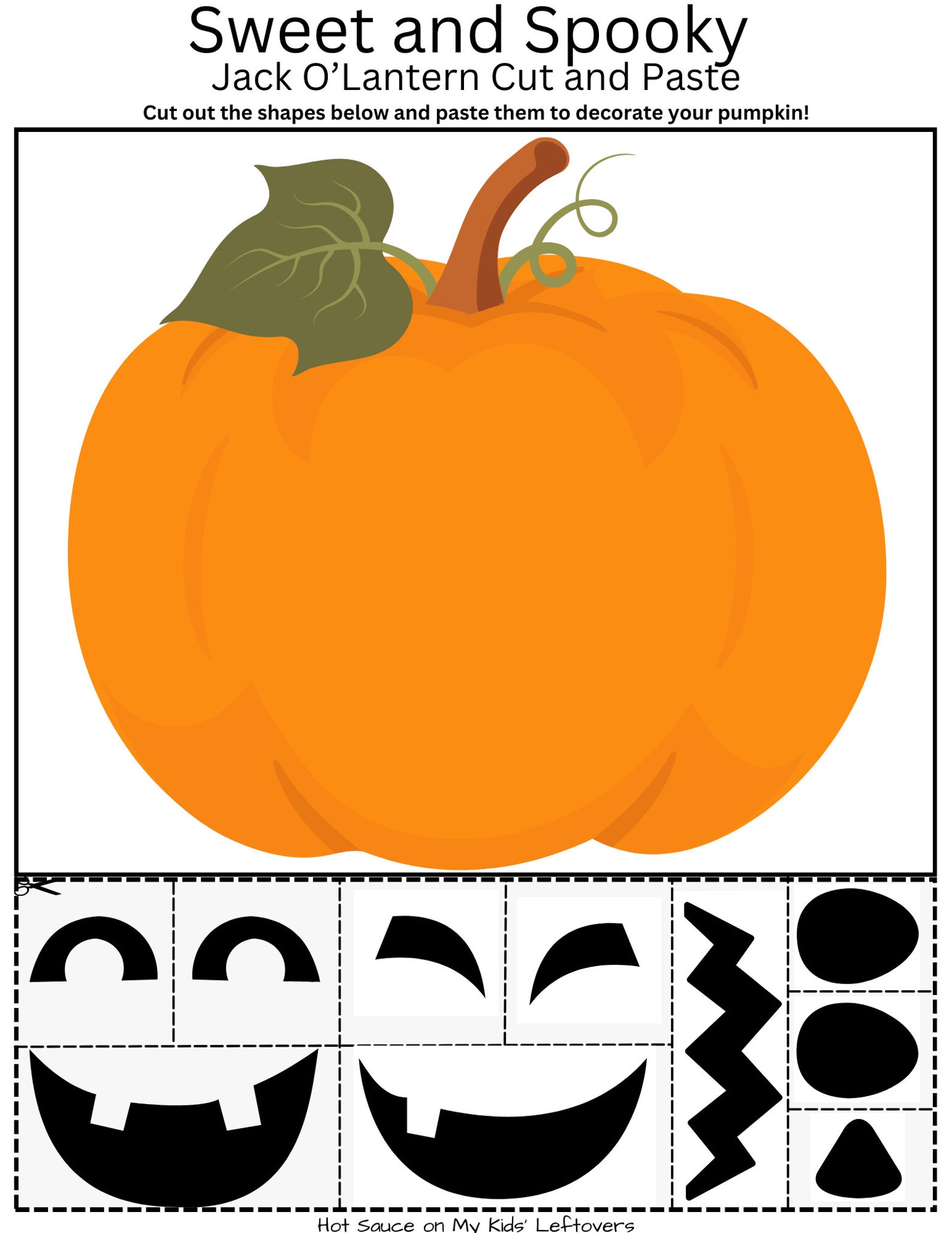 Sweet and Spooky Halloween Cut-and-paste Printable Worksheets ...