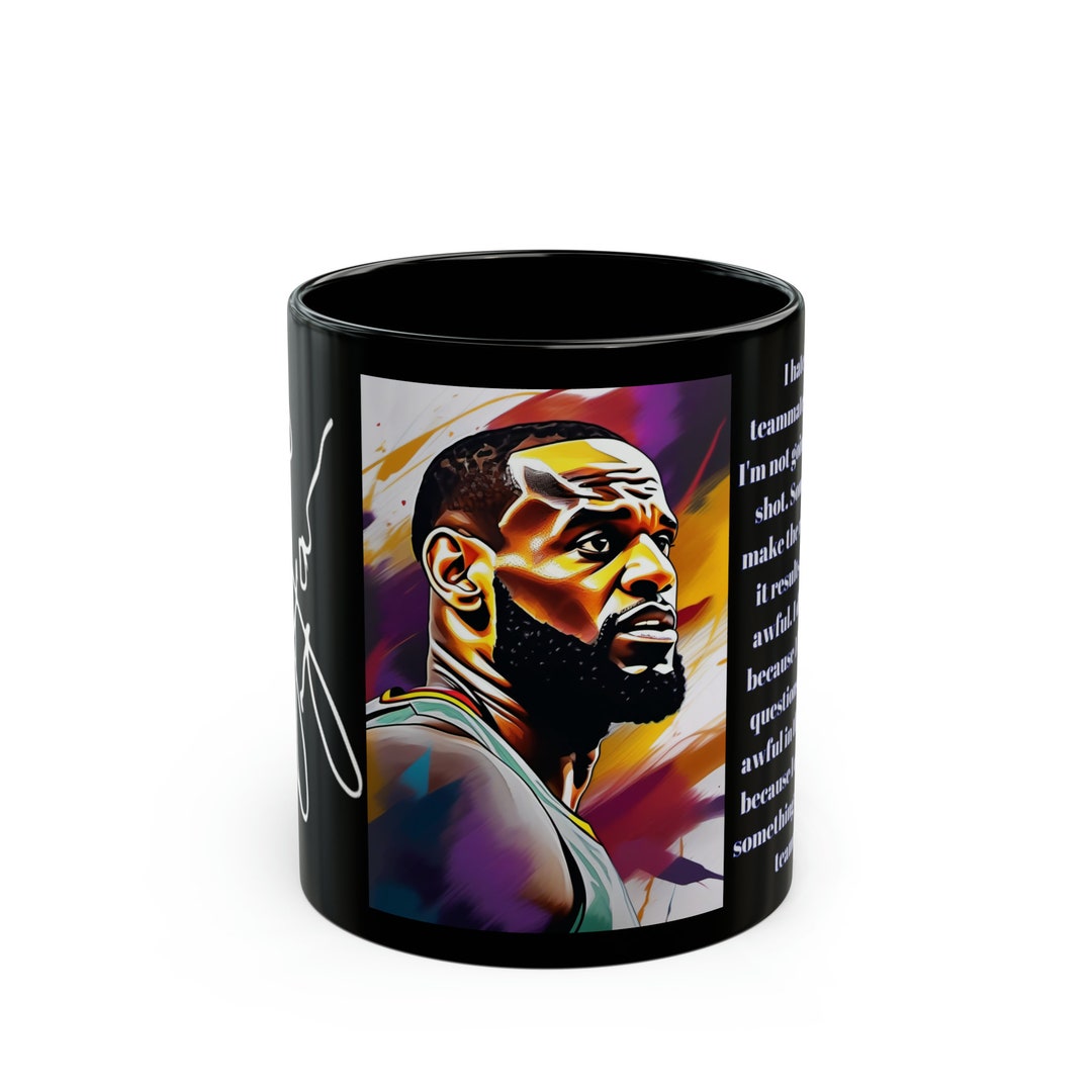 Lebron James Victory Grindset Signature Quote Mug, 11oz Black - Etsy