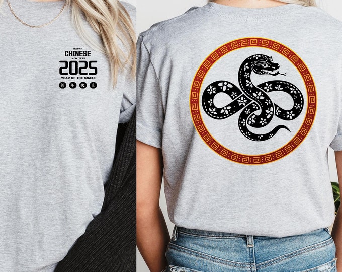 Chinese New Year 2025 Snake T-shirt, Year of the Snake Happy Chinese ...
