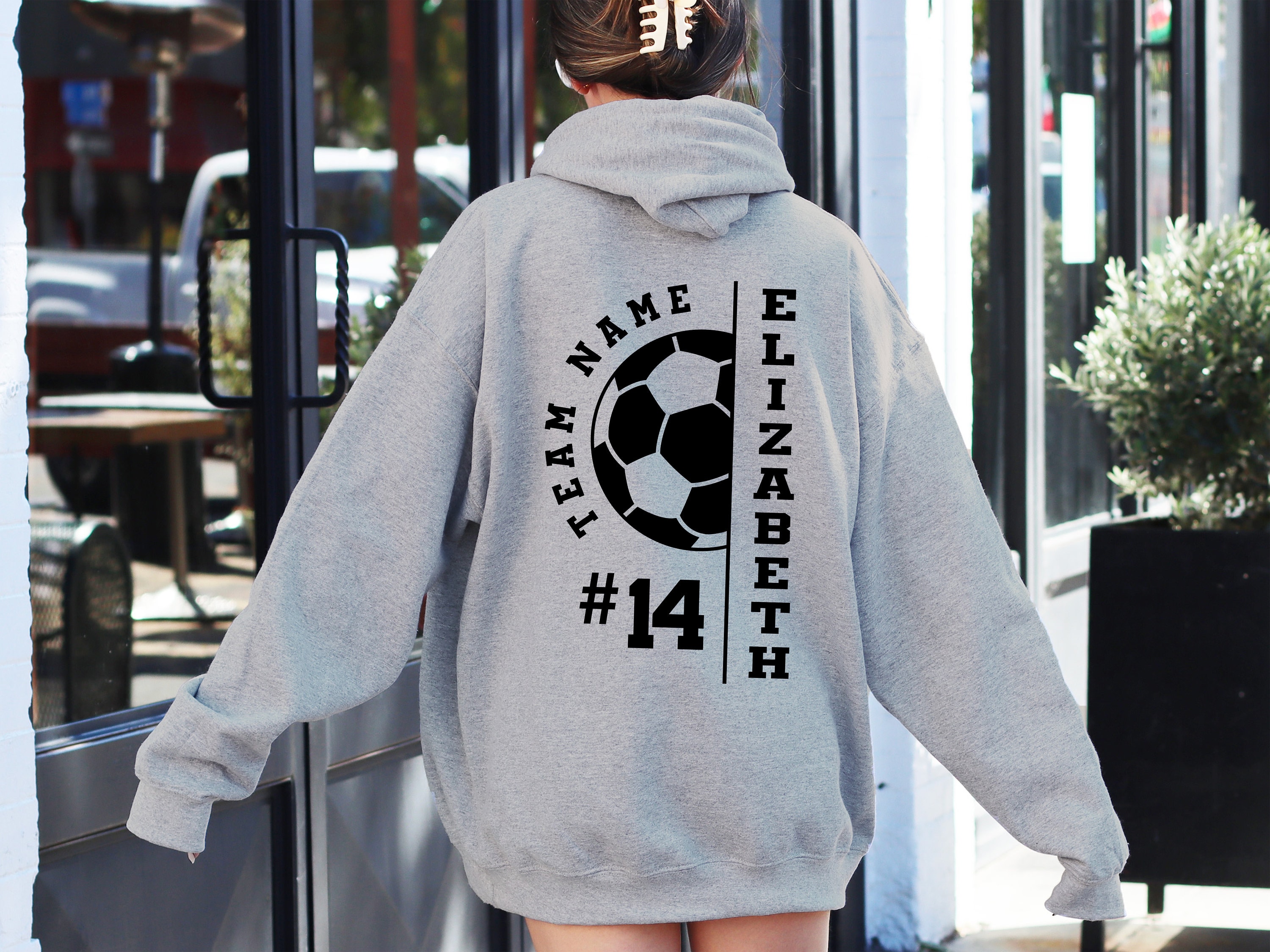 Custom Soccer Team Hoodie: Personalized Soccer Ball Design - Etsy