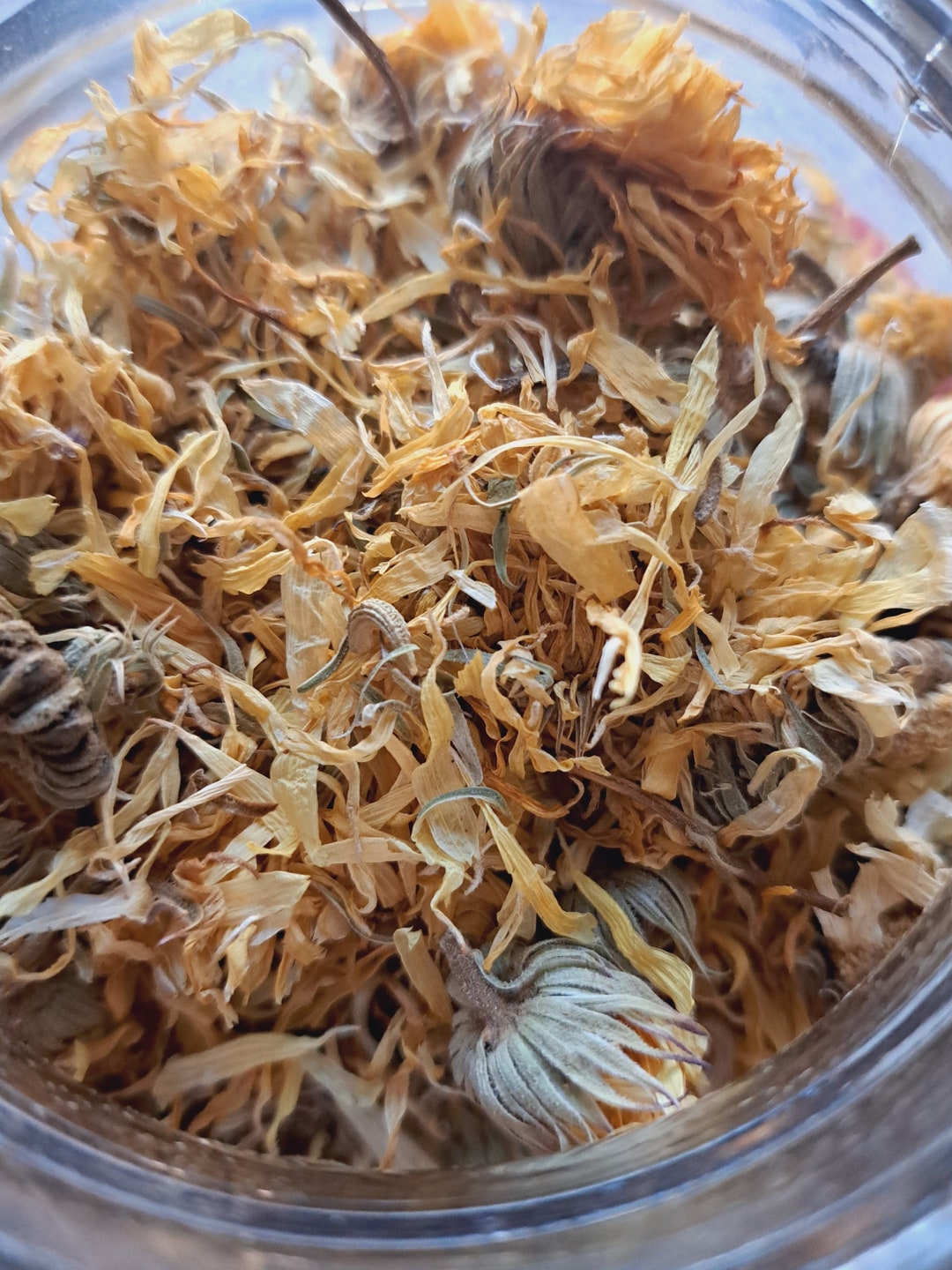 1 Oz of Organic Calendula Flowers, Organic Dried Herb, Loose Leaf Tea ...