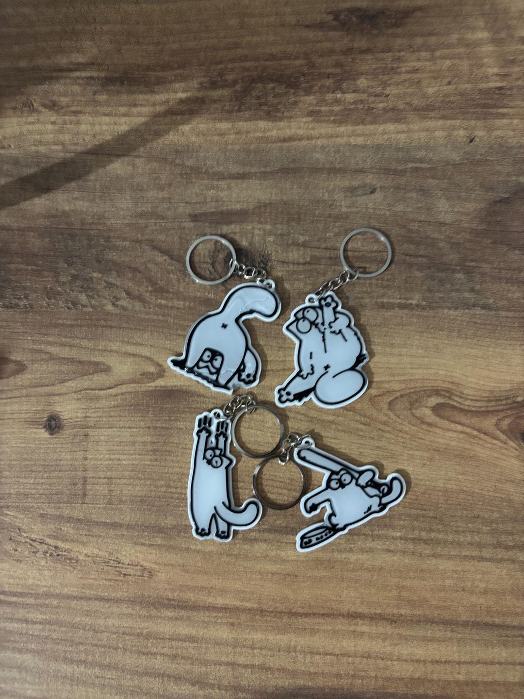 Cat Keychain Set of 4 – Cute Kitty Bag Charm, Gift for Cat Lover - Etsy