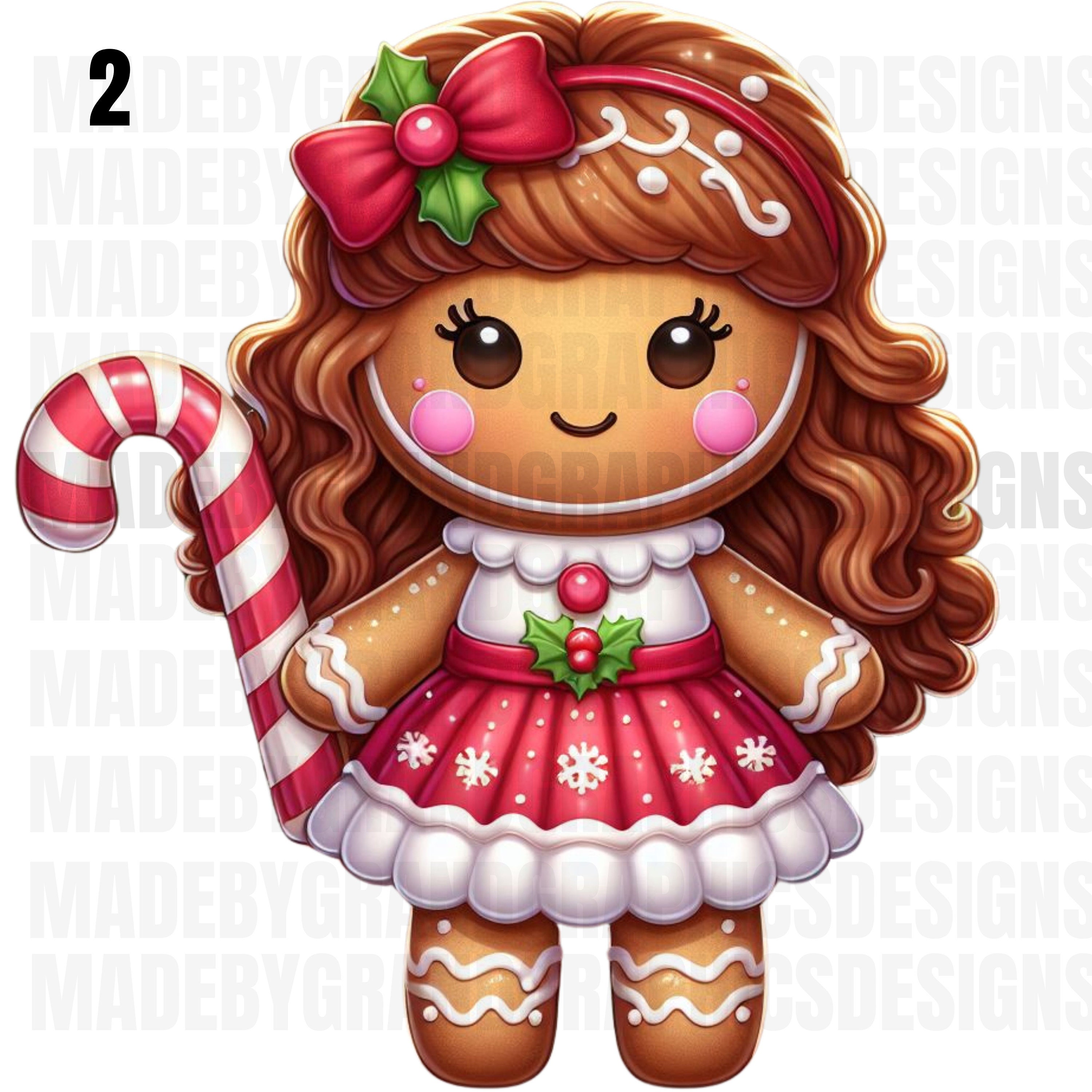 Gingerbread Girl Png, Gingerbreadman Png, Christmas Png File, Christmas ...