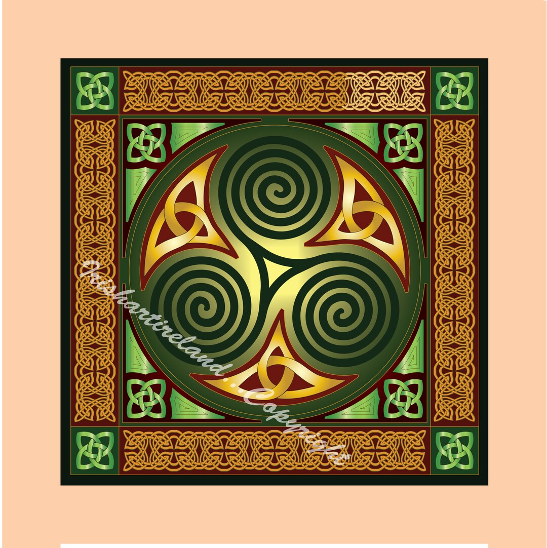 Celtic Art Print Square Format - Etsy