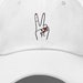 Embroidered Peace Sign Hat, Stylish Streetwear With Peace Sign Hand ...