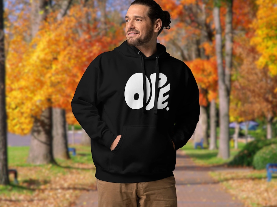 Ope Bubble Letter Hoodie, White Text Hooded Sweatshirt, Ope Lemme Sneak ...