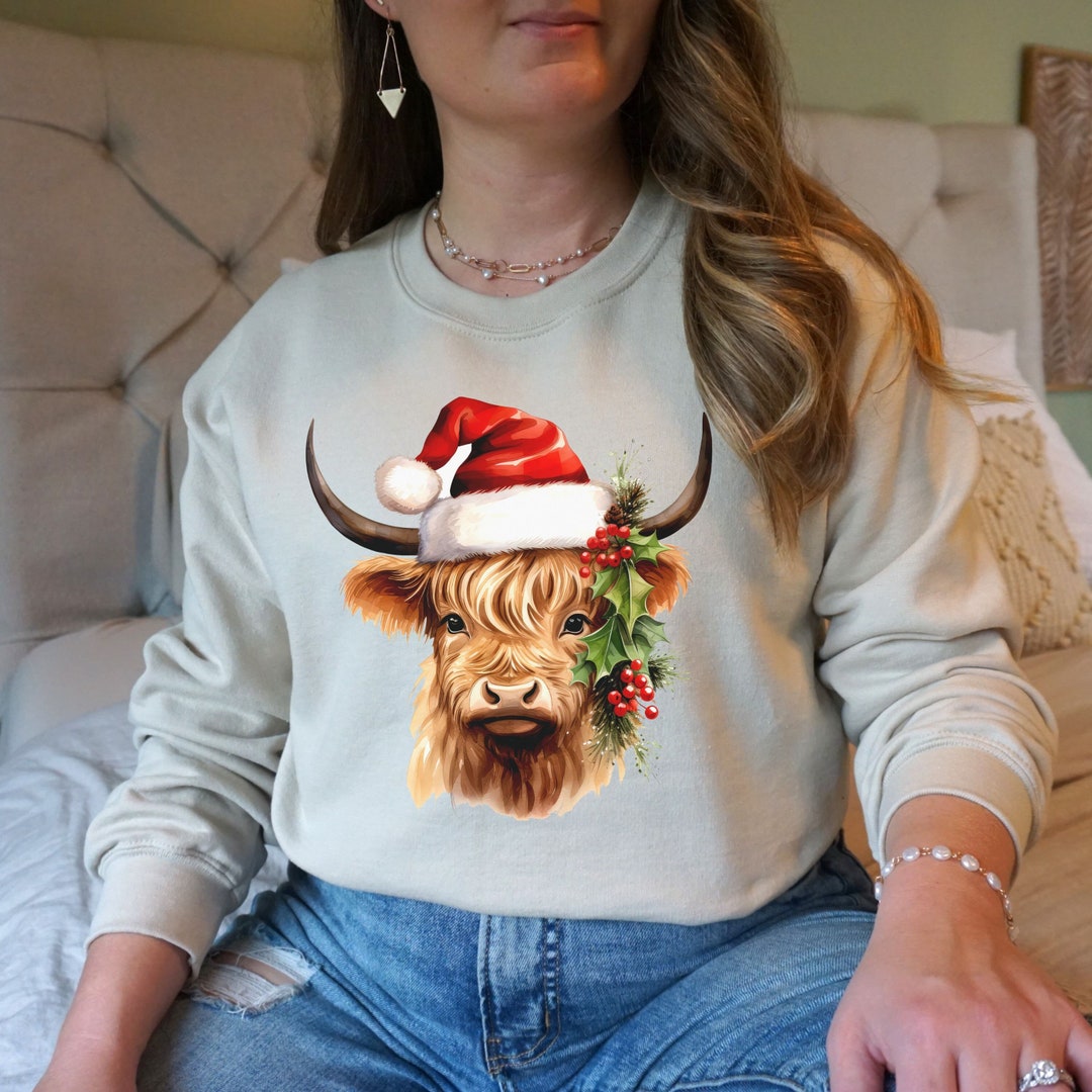 Highlander Cow, Highlander Cow Sweatshirt, Cow Shirt, Christmas 2023 ...
