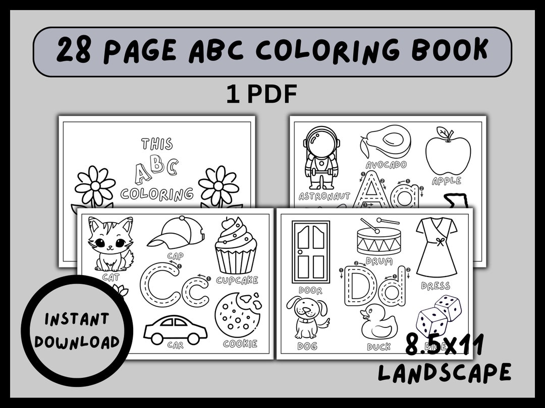 ABC Coloring Pages for Kids 28 Printable Alphabet Coloring Sheets ...
