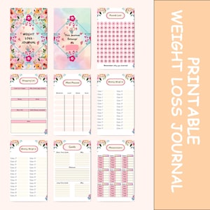 Printable Weight Loss Journal – Fitness Tracker | Weight Loss Planner ...