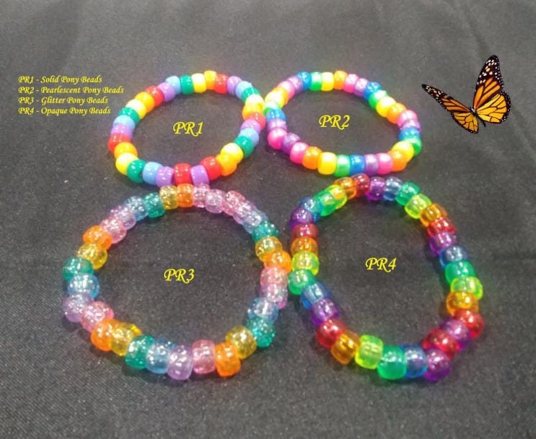 Single Strand Pony Bead Bracelets - Etsy