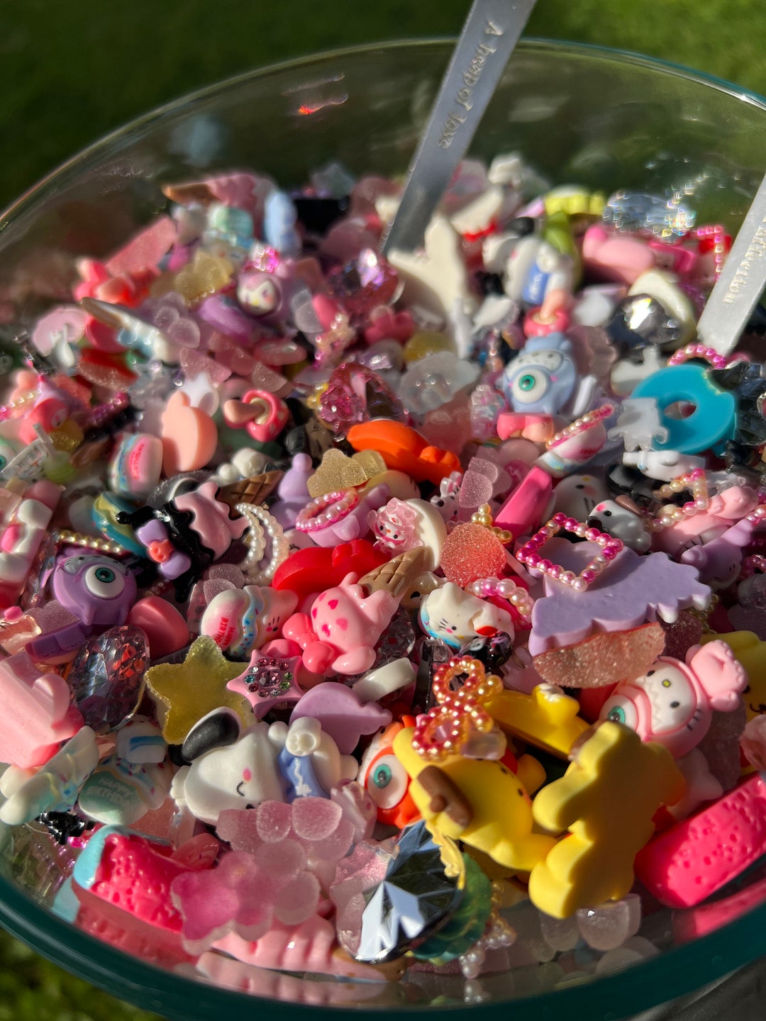 Kawaii Sanrio Kitty Charm Scoops / Sanrio Charm Scoops / Kawaii Charms ...