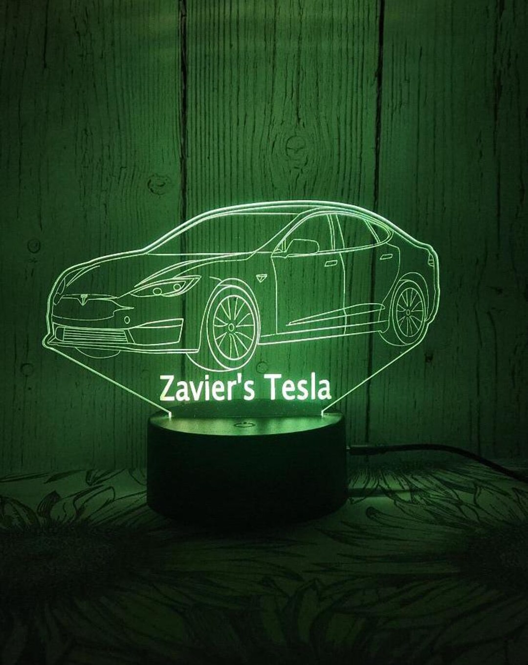 Personalized Tesla Model S LED Light Led Lamp 3d LED Multicolor Gift ...