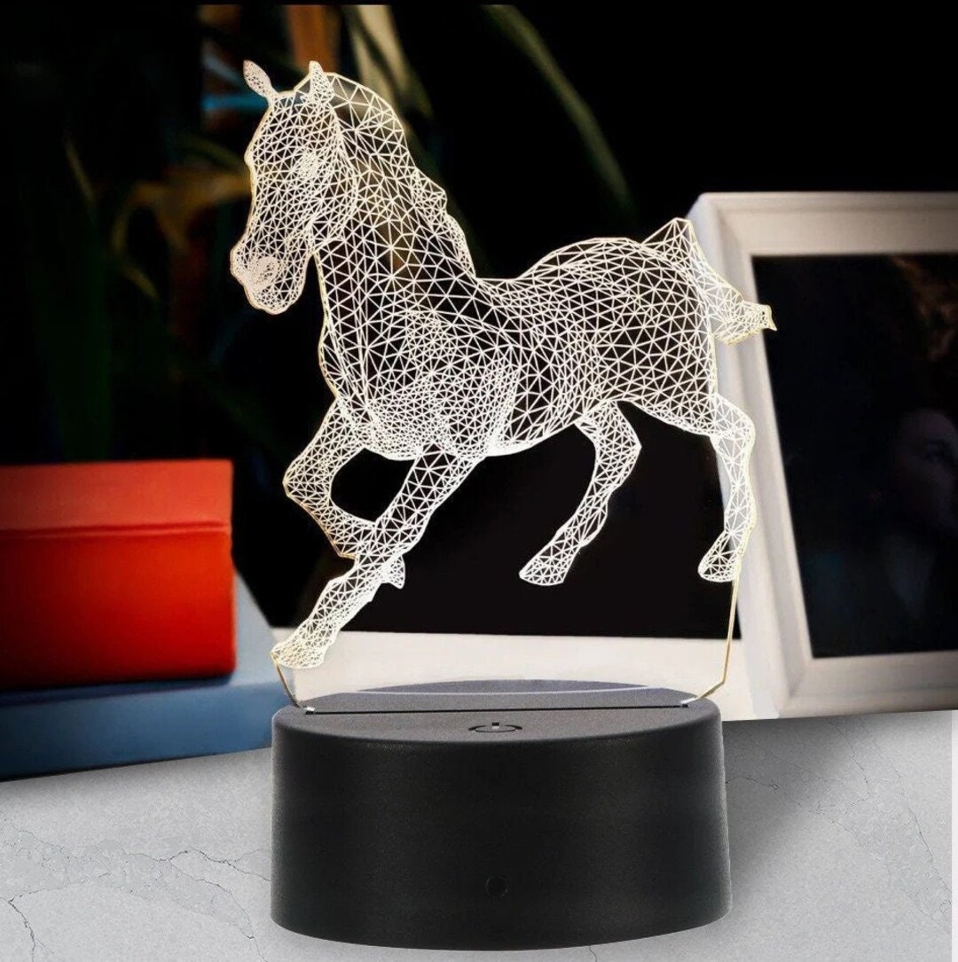 Horse Led Lights Lamp | 3d Illusion RGB Lamp | Equestrian Gifts Night ...