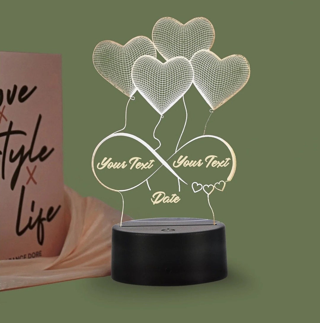 Personalized Gift for Him Custom Night Light Led Lamp 3D Led Lamp ...