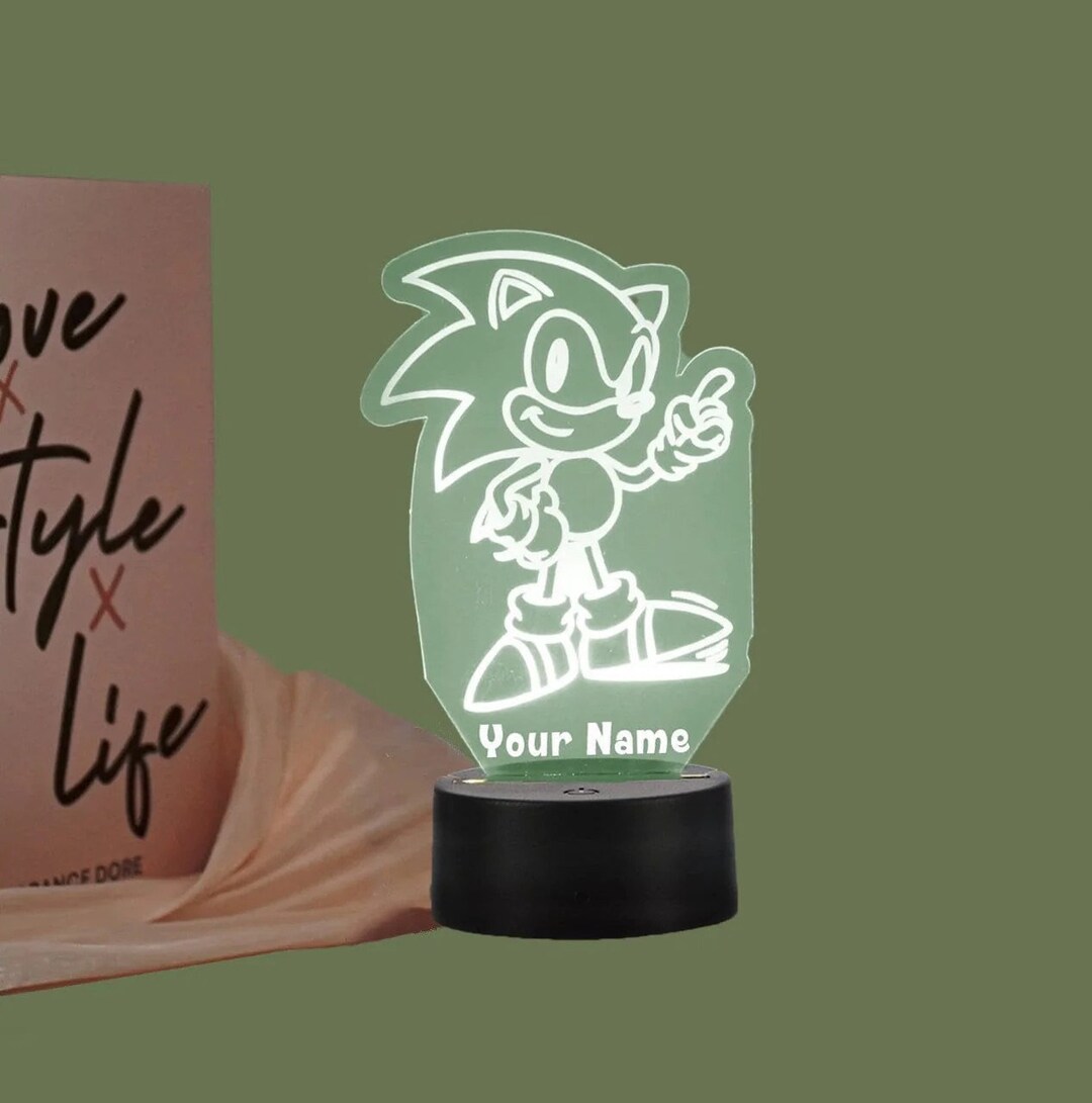 Personalized Sonic the Hedgehog LED Night Lamp | RGB Lamp |night Lamp ...