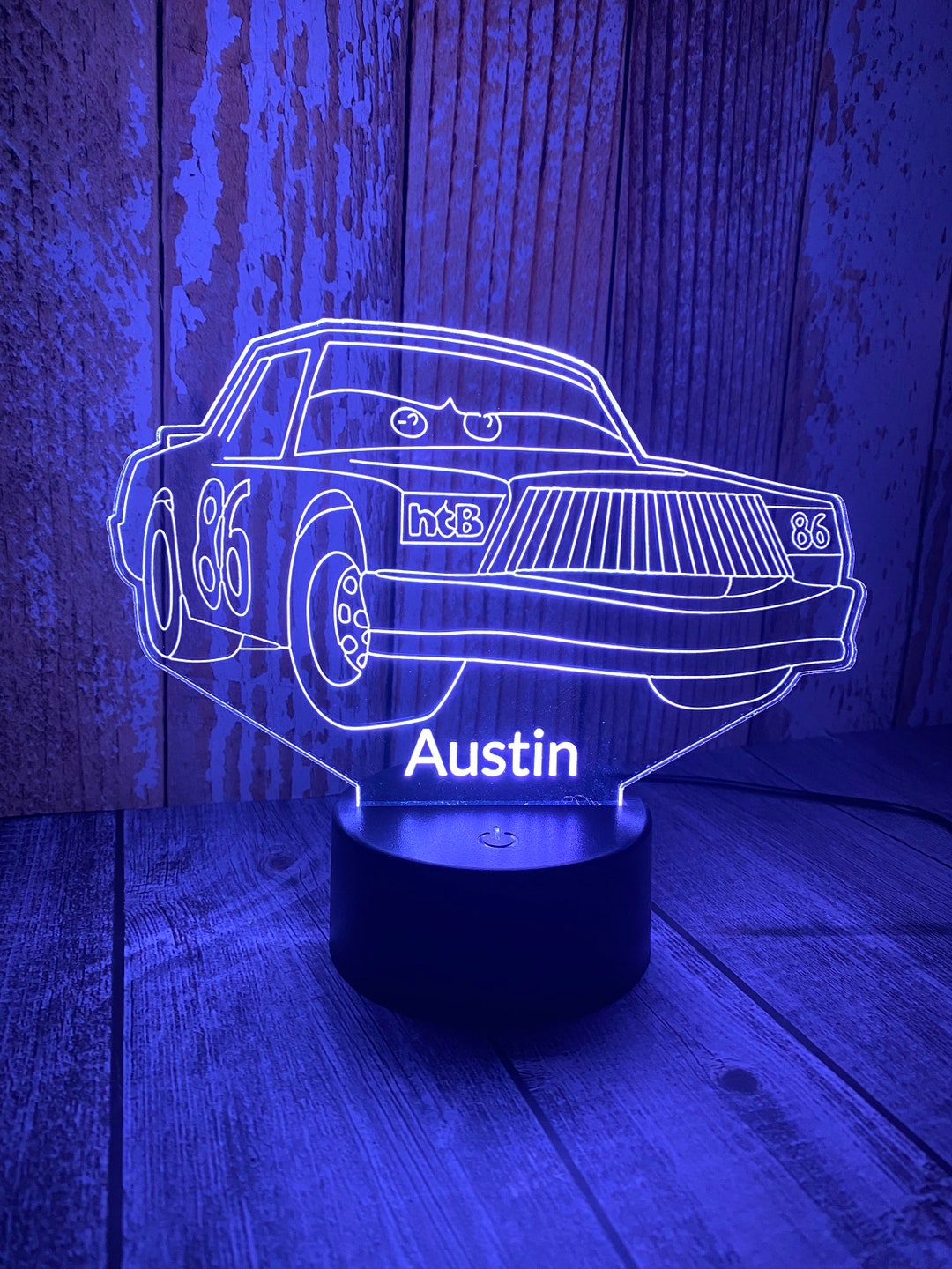 Personalized Chick Hicks Car LED Night Light 3d Illusion Night Lamp for ...