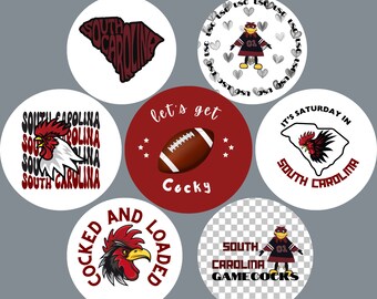 Pink University of South Carolina Gameday Pins Pink USC Gameday Buttons ...