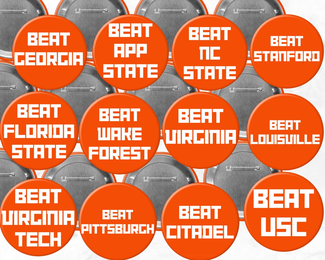 Clemson Tiger Football Beat Buttons-2024 Schedule - Etsy