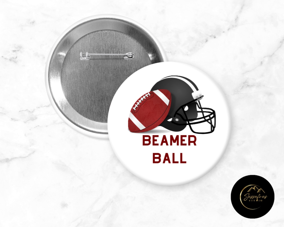 Willy B Football Button Pins - Etsy