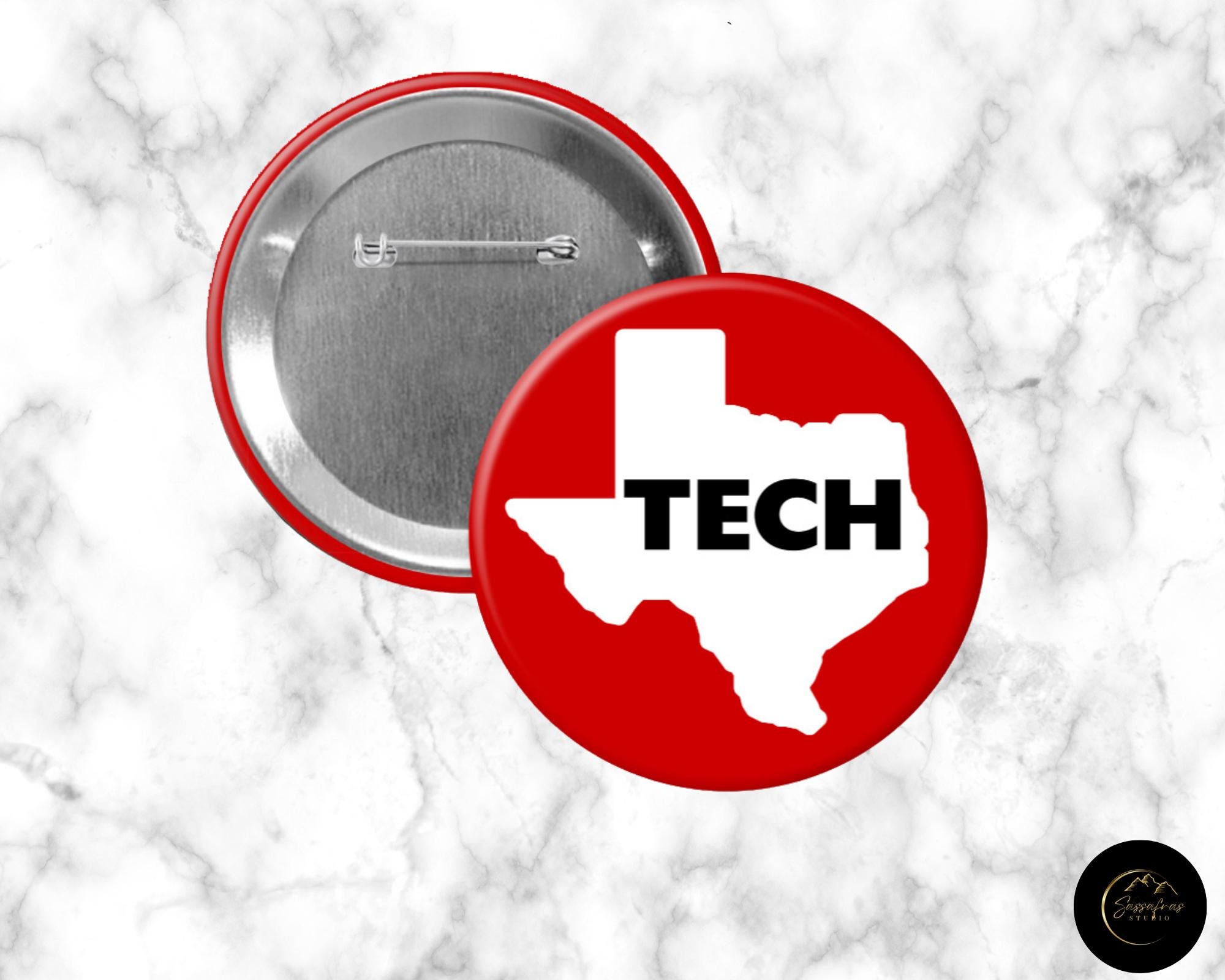 Texas Tech (4 Designs)| 3" Game Day Button Pin | Fridge Magnet - Etsy