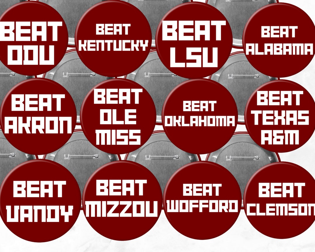 Carolina Gamecock Football Beat Buttons-2024 Schedule - Etsy