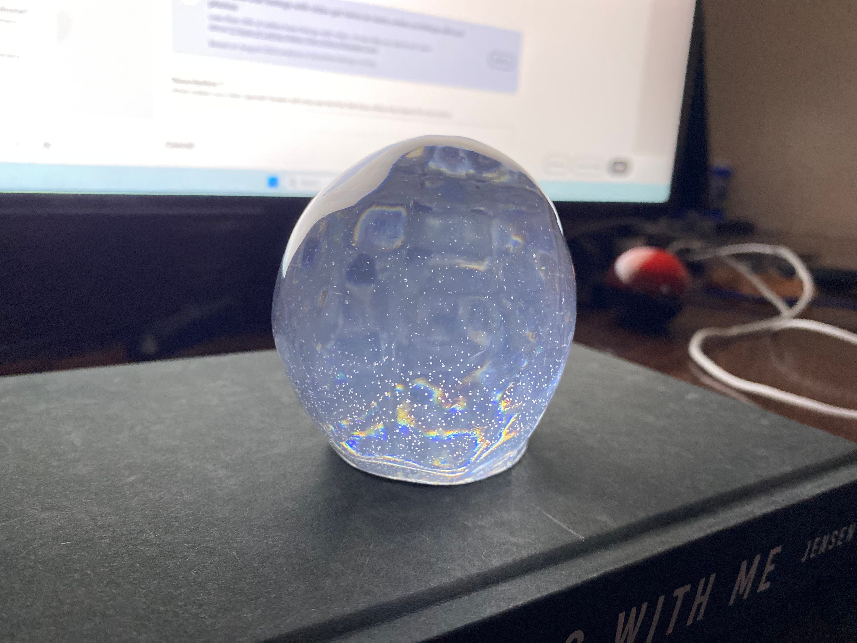 Large Clear Resin Skull Art | Skull Decoration | Epoxy Skull | Human ...