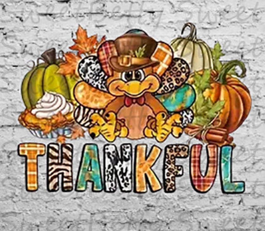 Thankful Turkey DTF Heat Transfer - Etsy