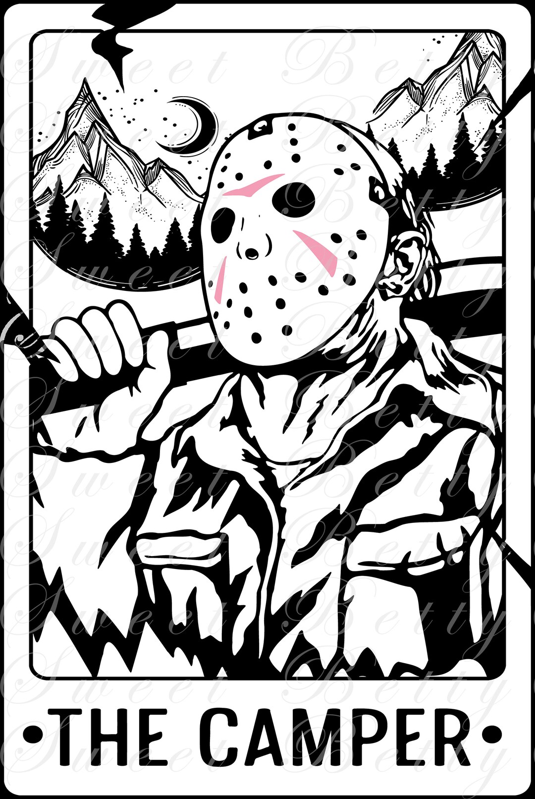 Jason Voorhees Pink Camper DTF Heat Transfer - Etsy