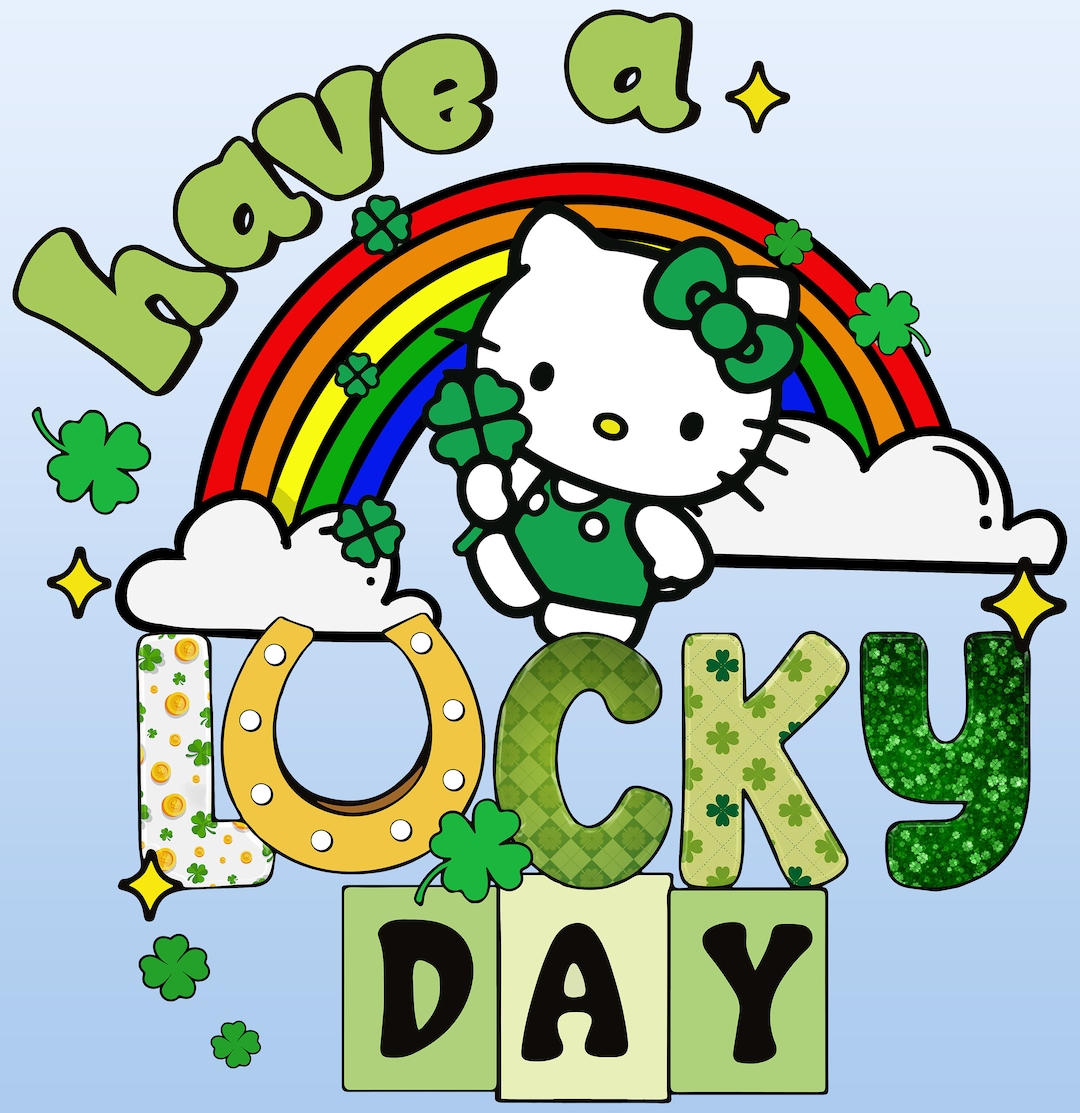 Hello Kitty Lucky Day DTF Heat Transfer - Etsy