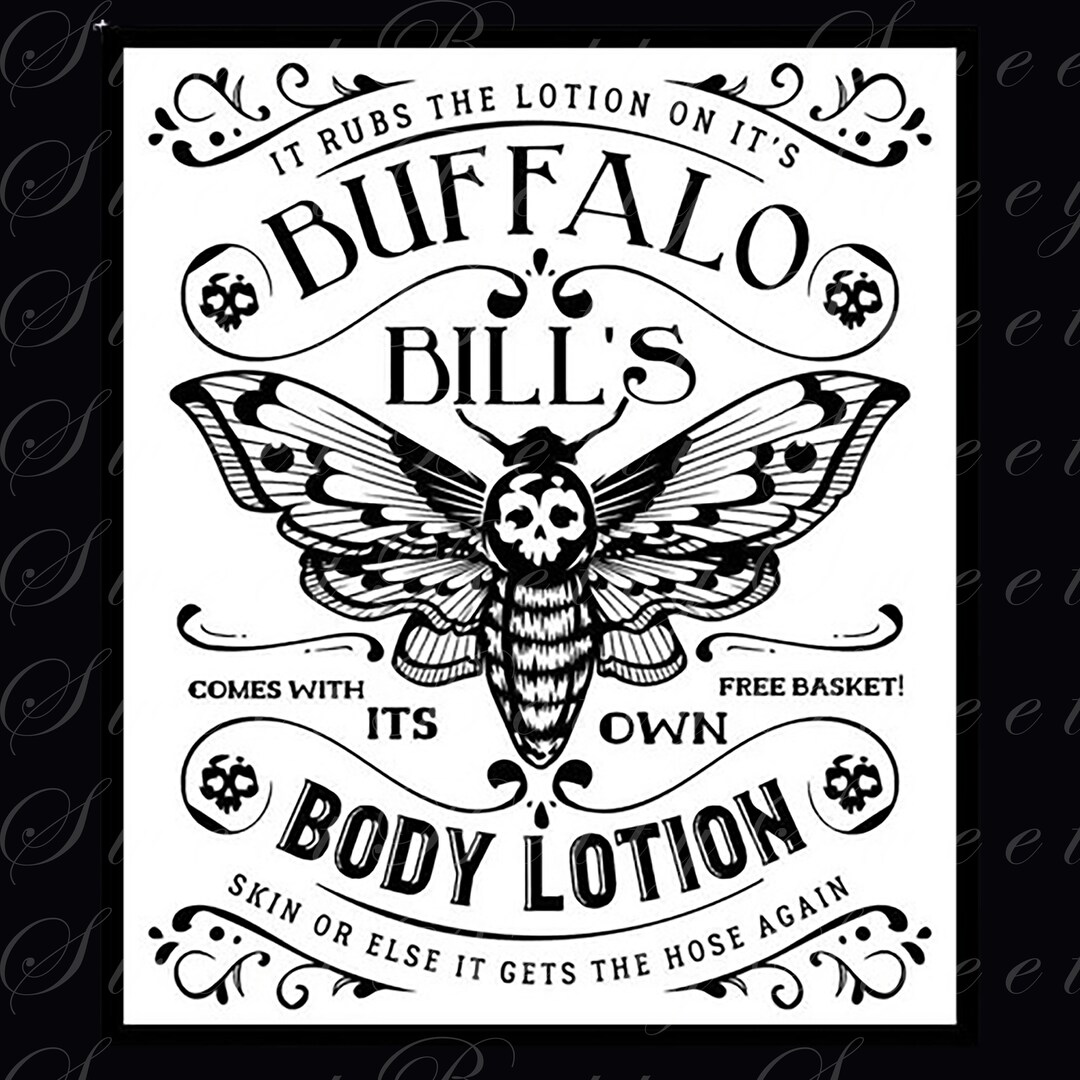 Buffalo Bill's Body Lotion DTF Heat Transfer - Etsy