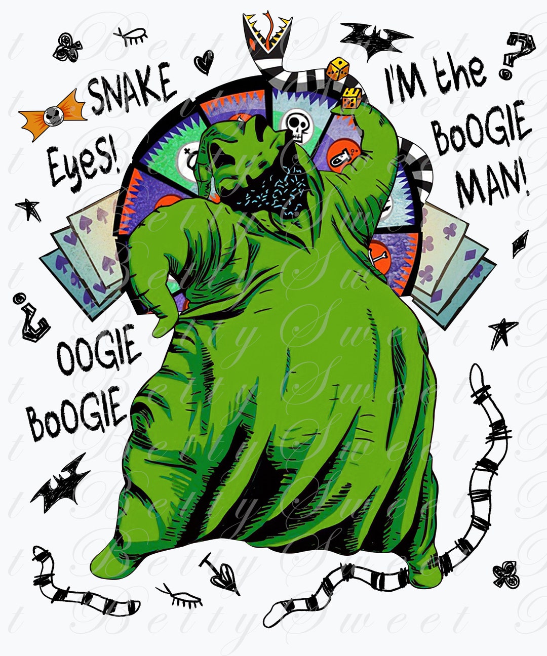 Nightmare Before Christmas Oogie Boogie DTF Heat Transfer - Etsy