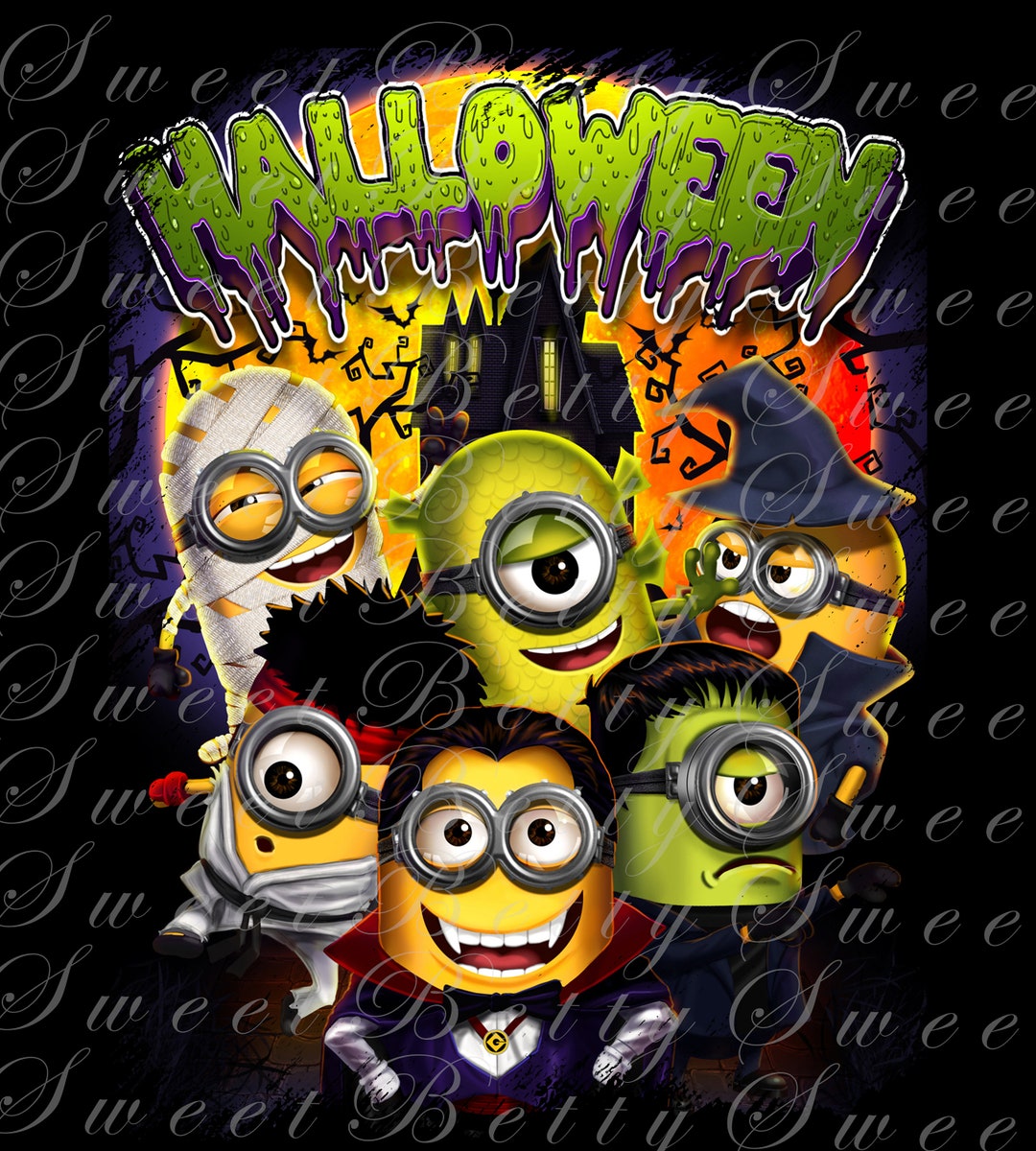Halloween Minions DTF Heat Transfer - Etsy