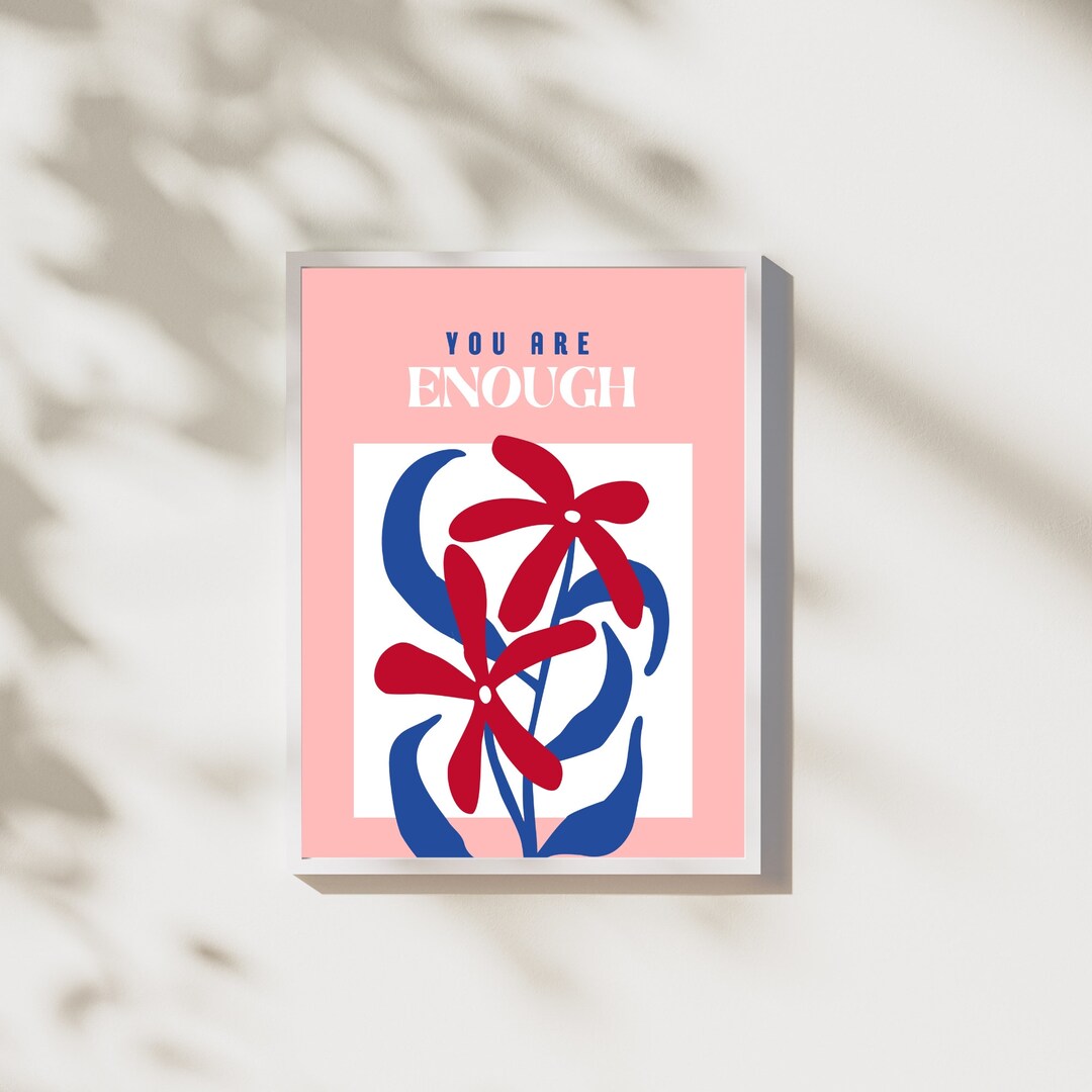 You Are Enough Poster Inclusivity Psychology Art Print Awareness ...