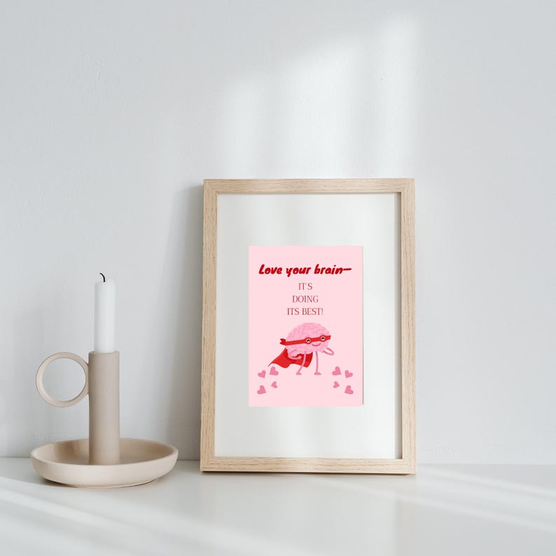 Valentine's Day Mental Health Prints: Boho Classroom Decor (digital ...