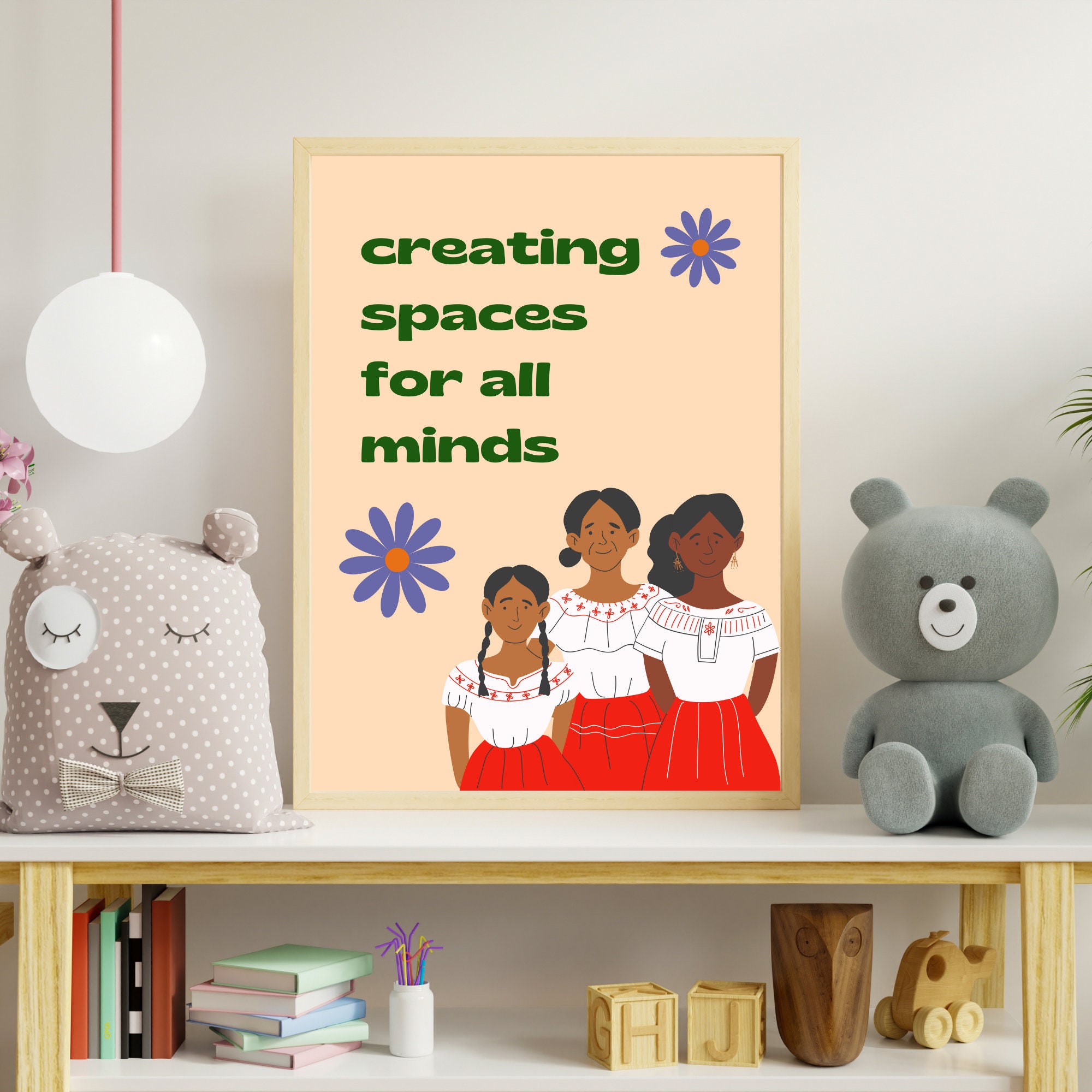 Safe Space Poster Neurodiversity Classroom Boho Therapy Wall Art ...